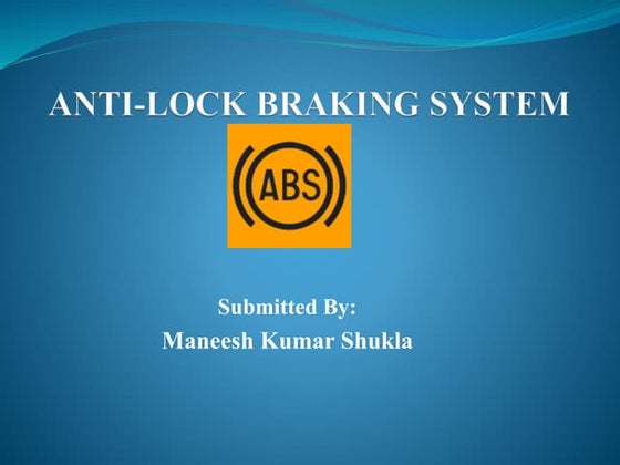 Anti-lock Braking System | PPT