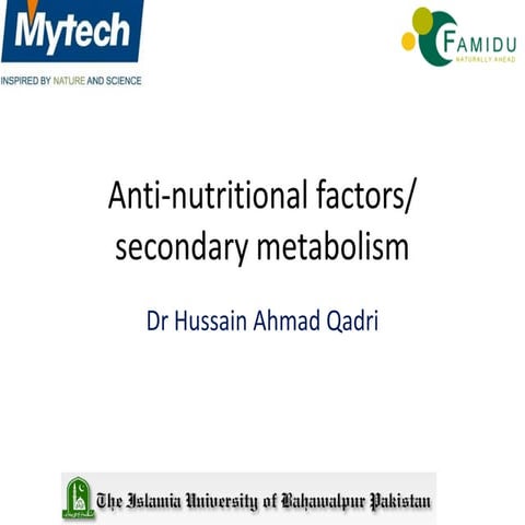 Anti nutritional factors | PDF