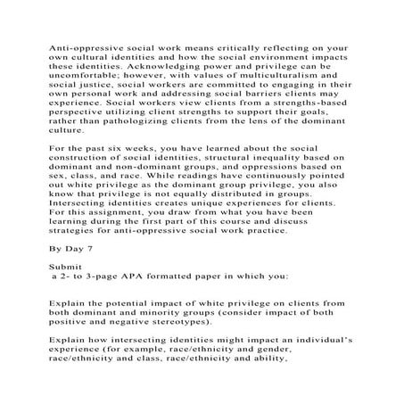 Anti-Racist Approach To Social Work | PDF