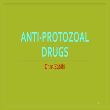 Protozoal Recent Advances In The Discovery Of Novel Antiprotozoal