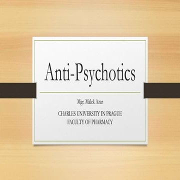 Anti psychotics | PPTX