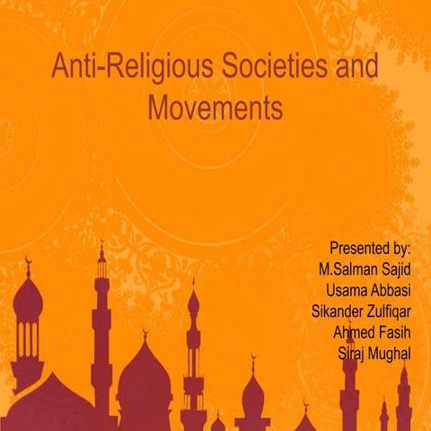 Anti religious societies and movements | PPTX