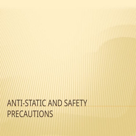 A powerpoint presentation about Static electricity and Safety ...