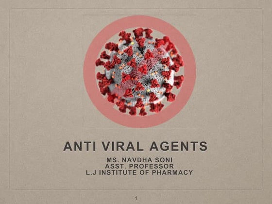 Medicinal chemistry of Anti viral agents | PPTX