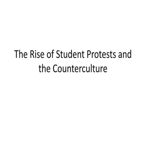 Student Protests 1960's | PPTX