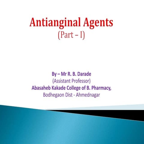 Antiangina part 1 | PPTX | Heart and Cardiovascular Diseases | Diseases ...