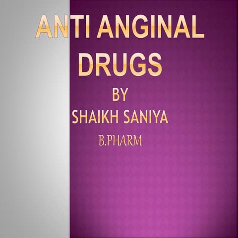 Antiangina drug | PPT