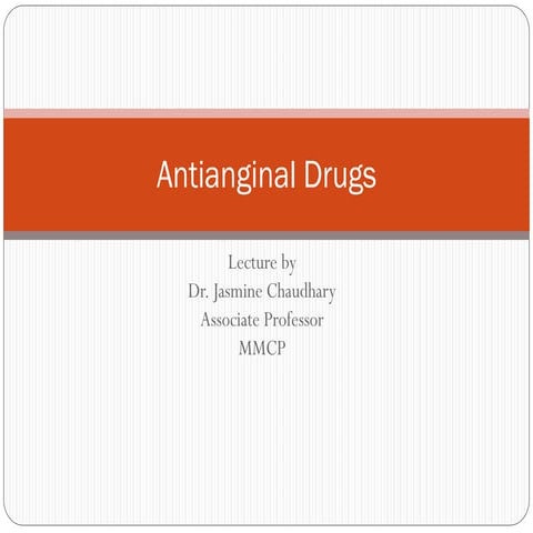 Antianginal Drugs.pdf | Heart and Cardiovascular Diseases | Diseases ...