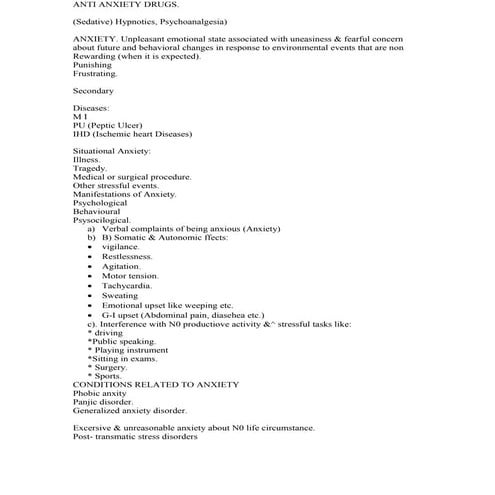 Anti anxiety drugs | DOC