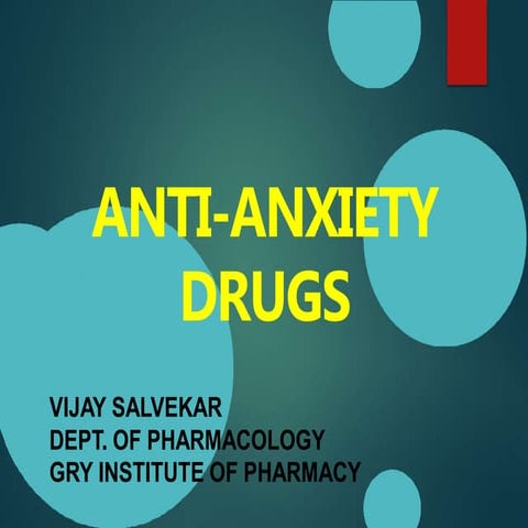 Anti-Anxiety drugs | PDF