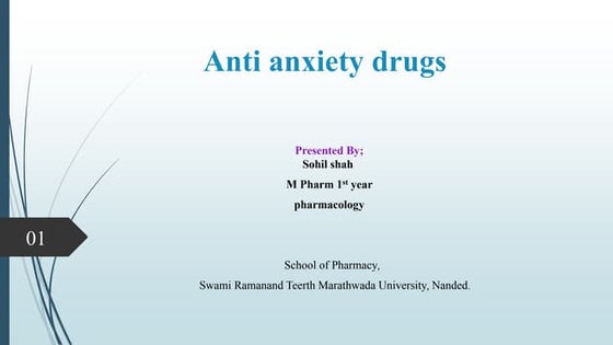 Anti-anxiety drugs | PPTX