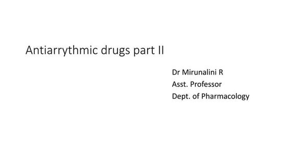 Dr fahad anti arrythmic drugs | PPT