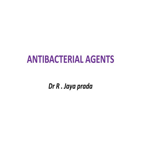 Antibacterial agents jp | PPTX