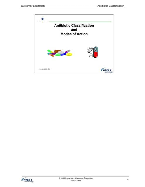 Presentation on antibiotics.