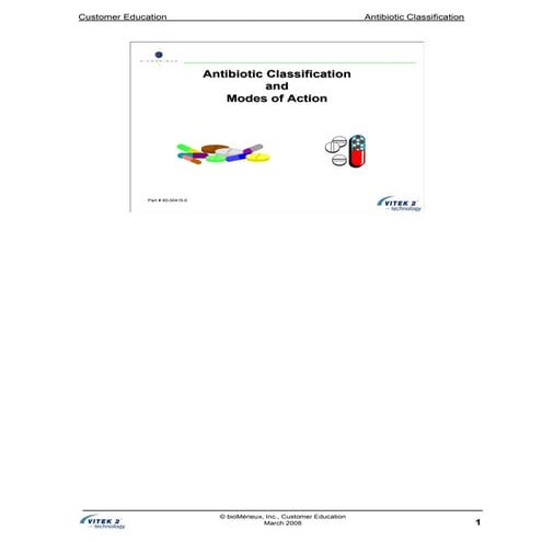 Antibiotic classification | PDF