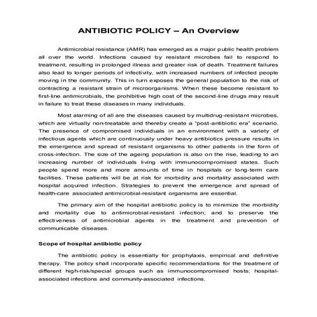 DOH Antimicrobial Stewardship Program in Hospitals Manual of Procedures ...