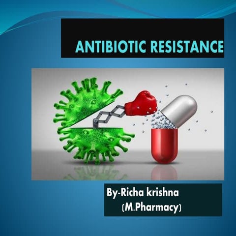 Antibiotic resistance slideshare (BY- RICHA KRISHNA)( M.PHARMACY) | PPTX