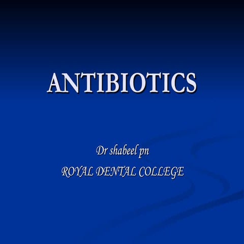 Antibiotics | PPT