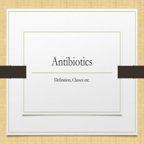 Antibiotics | PPT