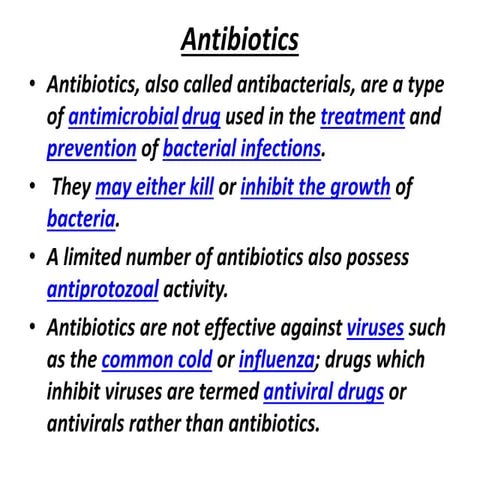 Antibiotics | PPTX