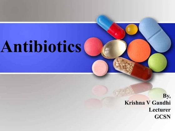 Generations of antibiotics | PPTX