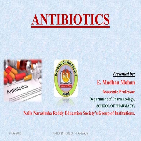 Antibiotics | PPTX