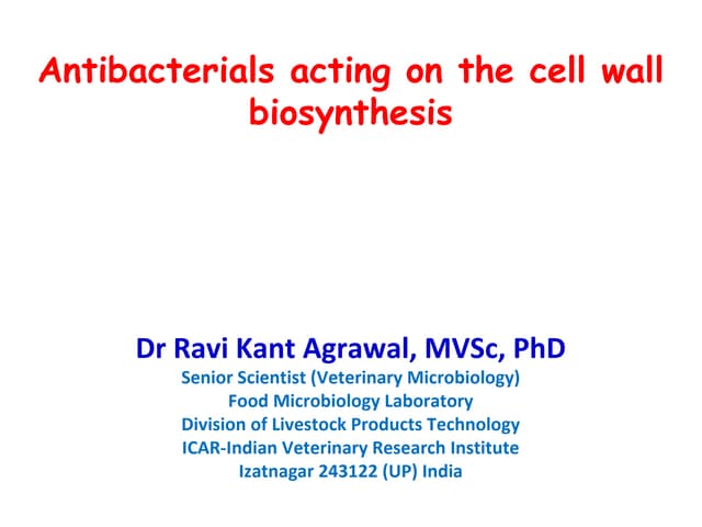 Penicillins- Mechanism of action, Antimicrobial spectrum ...