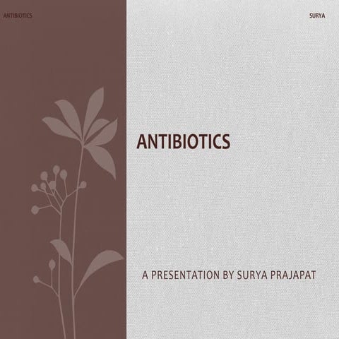 Antibiotics Pdf