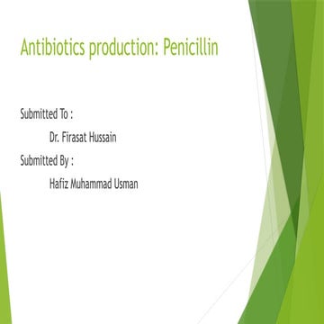 Production of-antibiotic ppt | PPTX
