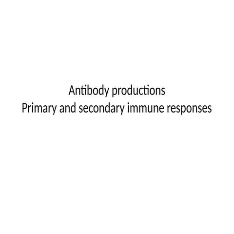 Antibody productions Primary and secondary responses.pptx