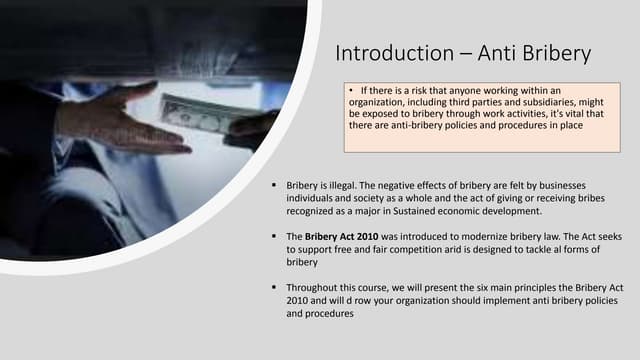 Bribery Act 2010 Presentation | PPT