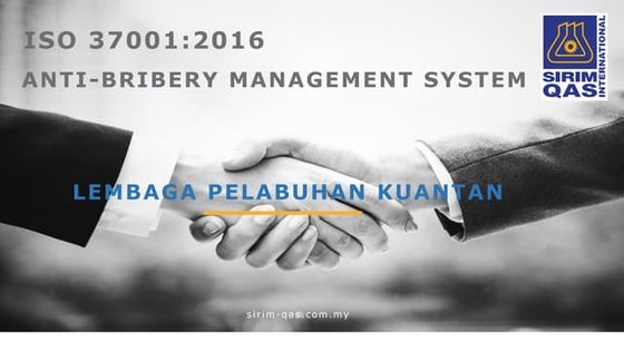 ISO 37001 : Anti Bribery Management System Fraud & Bribery Concepts, Laws & Regulations and ...