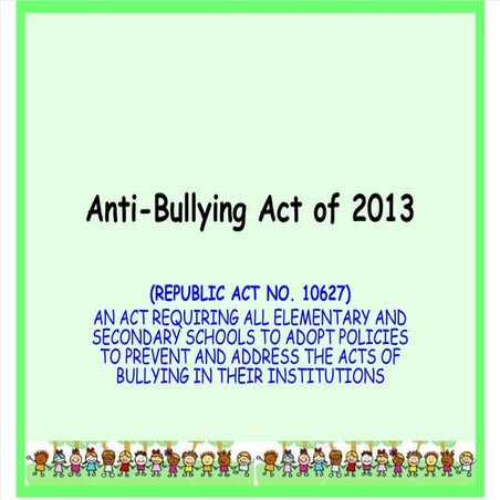 Anti Bullying Lecture.pdf lecture for school | PPT