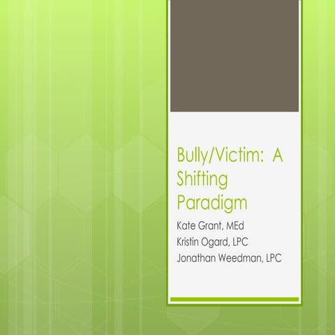 Research paper on bullying guidelines | PPTX
