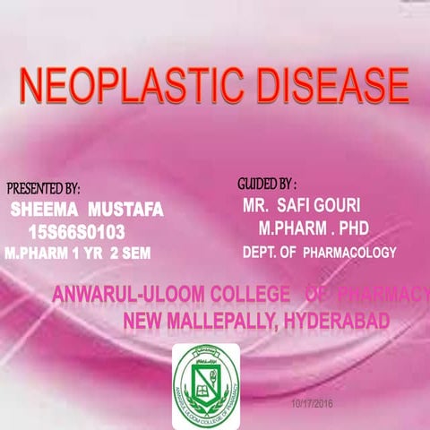 NEOPLASTIC DISEASE | PPTX