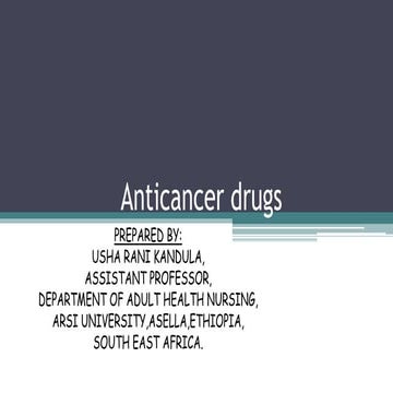 Anticancer drugs | PPTX