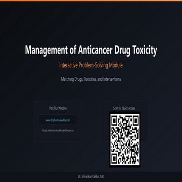 Anticancer Drug Toxicity Management – Interactive Learning | PPTX