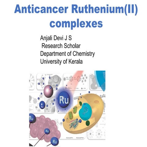 Anticancer ruthenium(ii) complexes - Anjali Devi J S | PPT