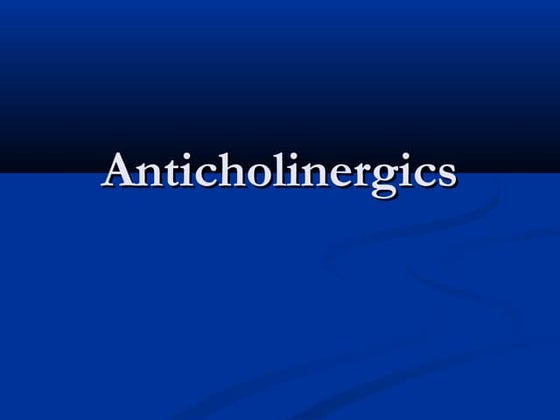 Parasympathomimetics and parasympatholytics Pharmacology. | DOCX