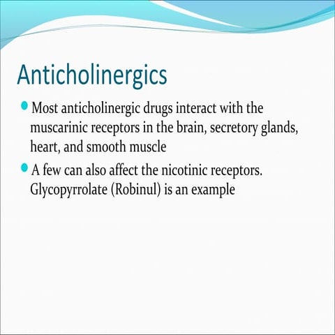 Cholinergic drugs | PPTX