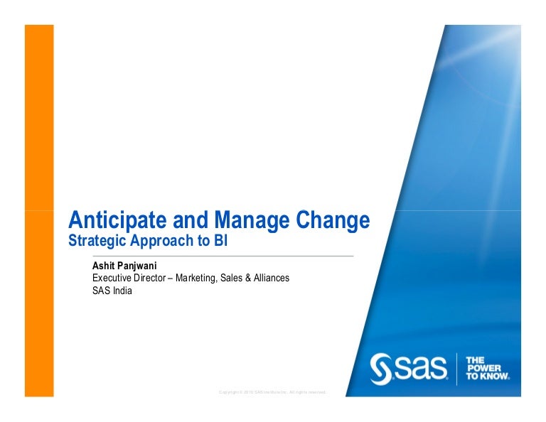 Anticipate & Manage Change with Business Analytics