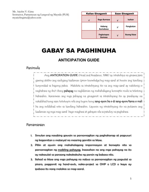 PABUOD NA PAMAMARAAN NG PAGTUTURO (INDUCTIVE METHOD) | PPT