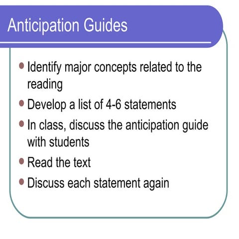Anticipation guides | PPT