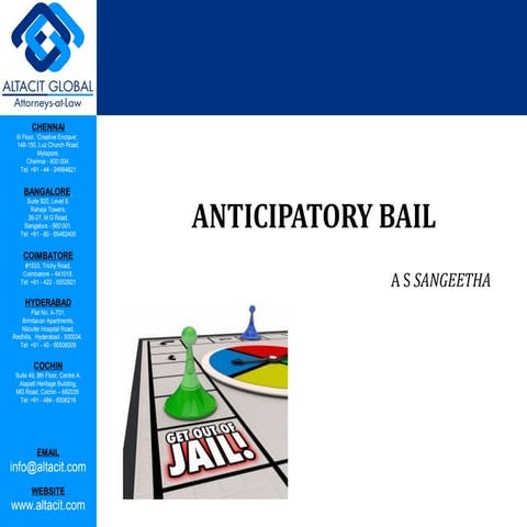 Anticipatory bail | PPT