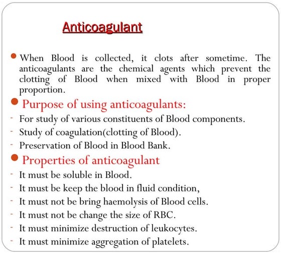 Clotting time - Coagulation of whole blood | PPT