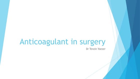 Guidelines for dvt prophylaxis in surgical patients | PPT