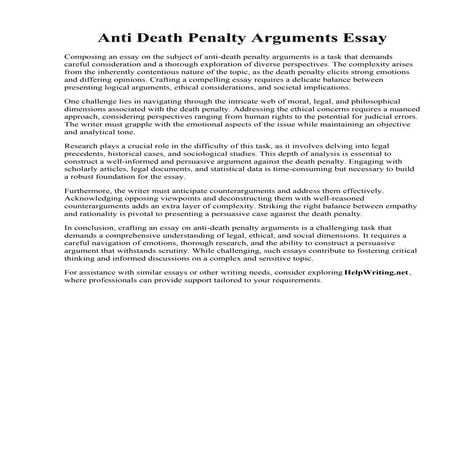 Anti Death Penalty Arguments Essay.pdf