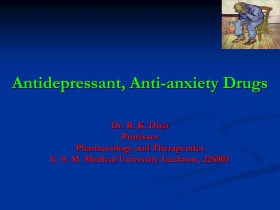 Antidepressants -pharmacology | PPT