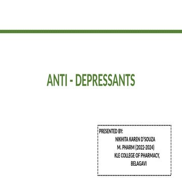 ANTIDEPRESSANTS | PPTX
