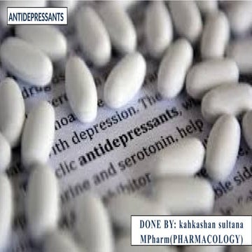 ANTIDEPRESSANTS|PPT|PPTX|slides available | PPTX